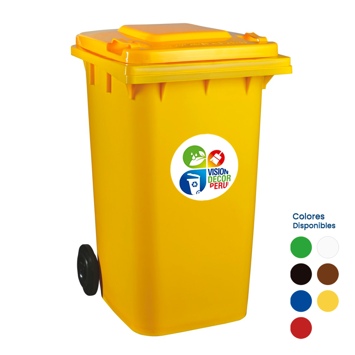 CONTENEDOR DE POLIETILENO DE ALTA DENSIDAD 240LT HDPE 100% VIRGEN MARCA ...